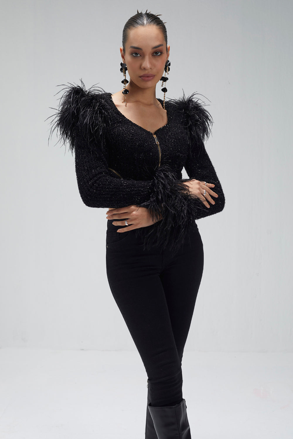 Black Bustier Jacket Top – House Of Exotique